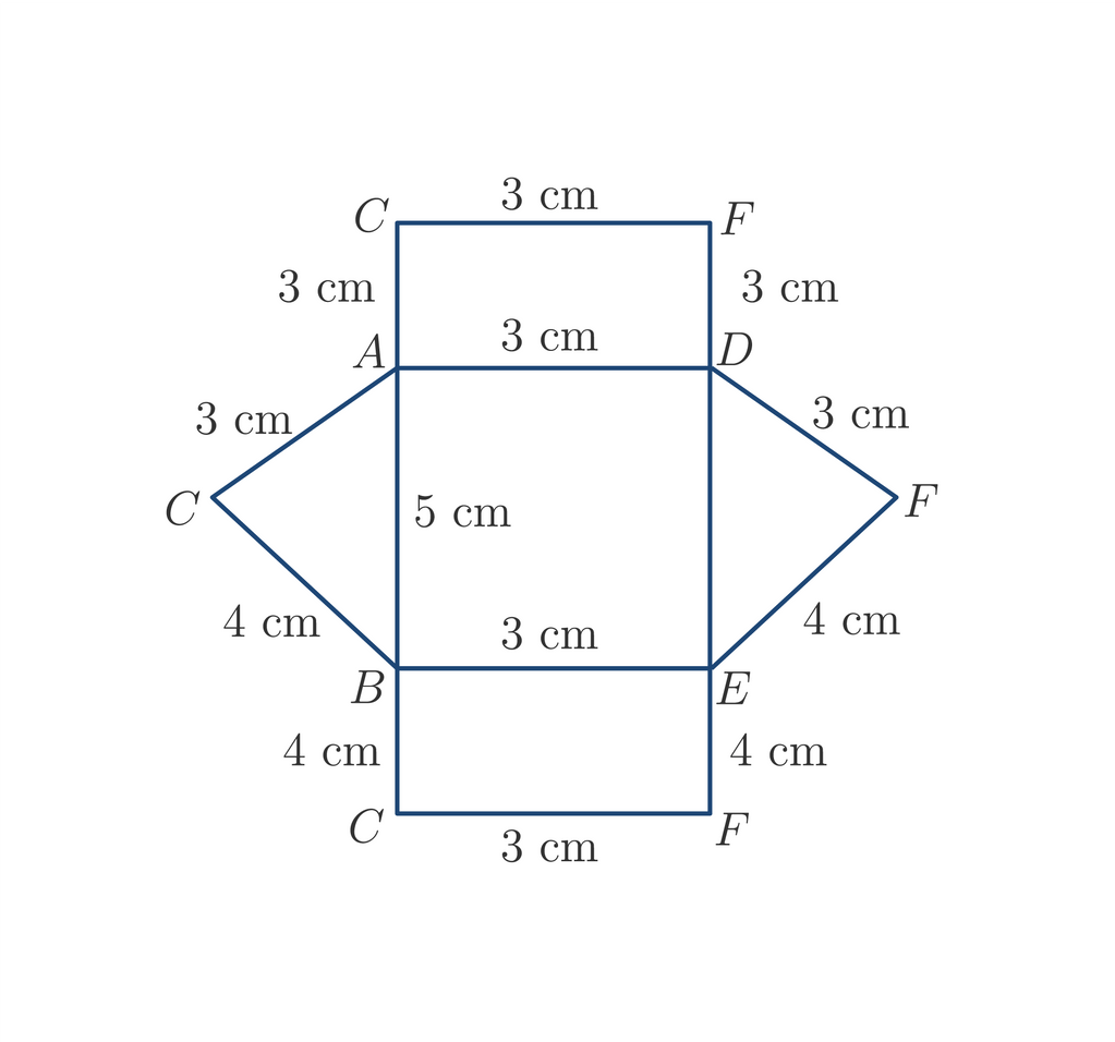 Diketahui prisma segitiga ABC.DEF dengan panjang A...