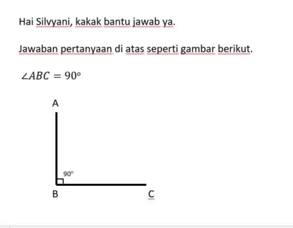 Gambarlah sudut ABC dengan besar sudut sebagai ber...