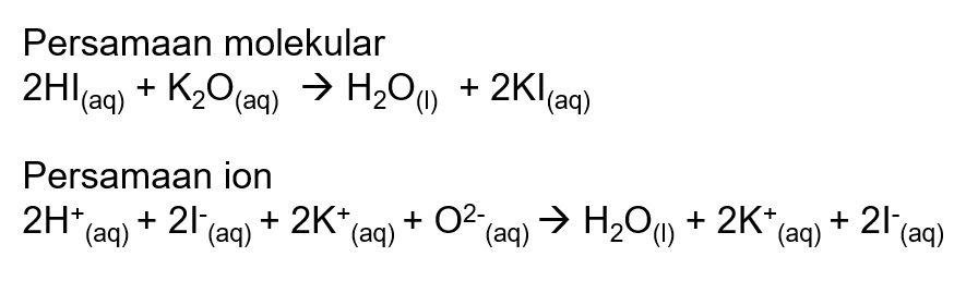 Tulislah persamaan reaksi molekuler dan persamaan ...