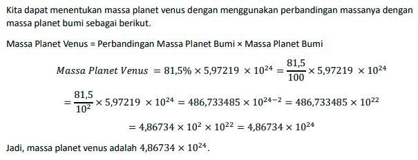 jika diketahui massa Bumi 5,97219 × 10²⁴ kg. Apabi...