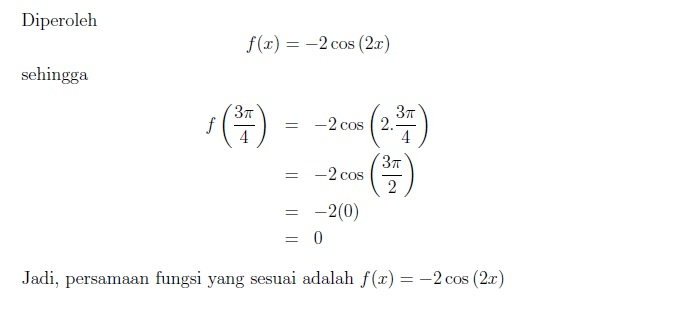 Tentukan persamaan trigonometri pada grafik fungsi...