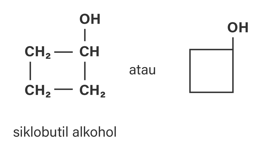 Rumus struktur Siklobutil alkohol...