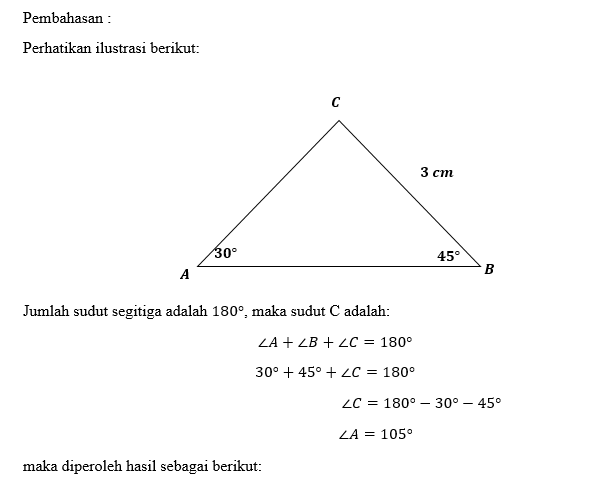 Gambarlah Segitiga Abc Dengan Sudut A30 Derajat D