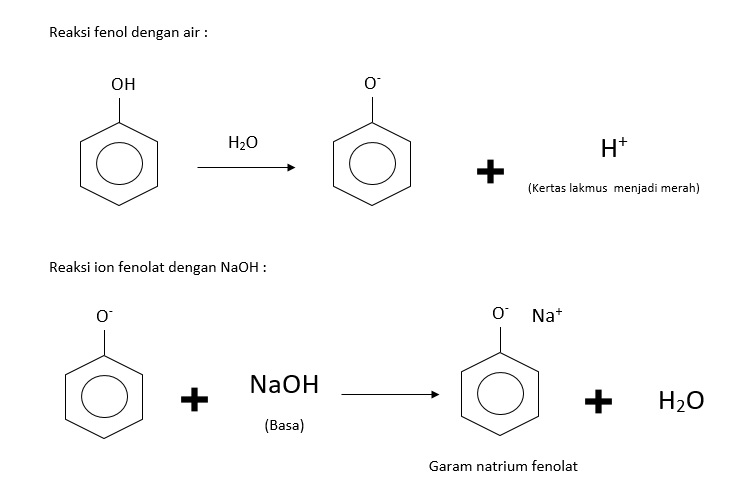 Suatu turunan benzena yang dapat memerahkan lakmus...