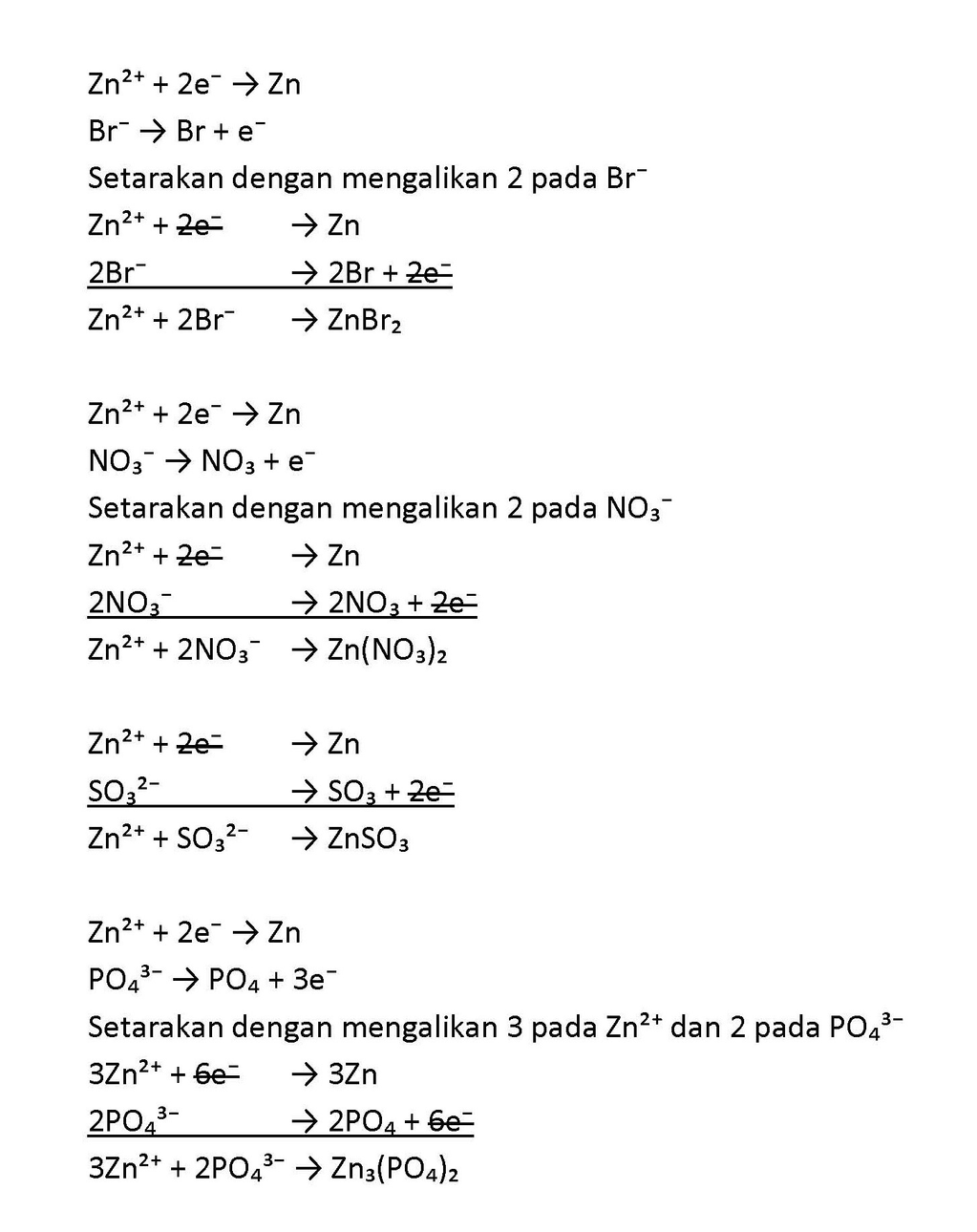 Dari data kation dan anion berikut. Tentukan rumus...