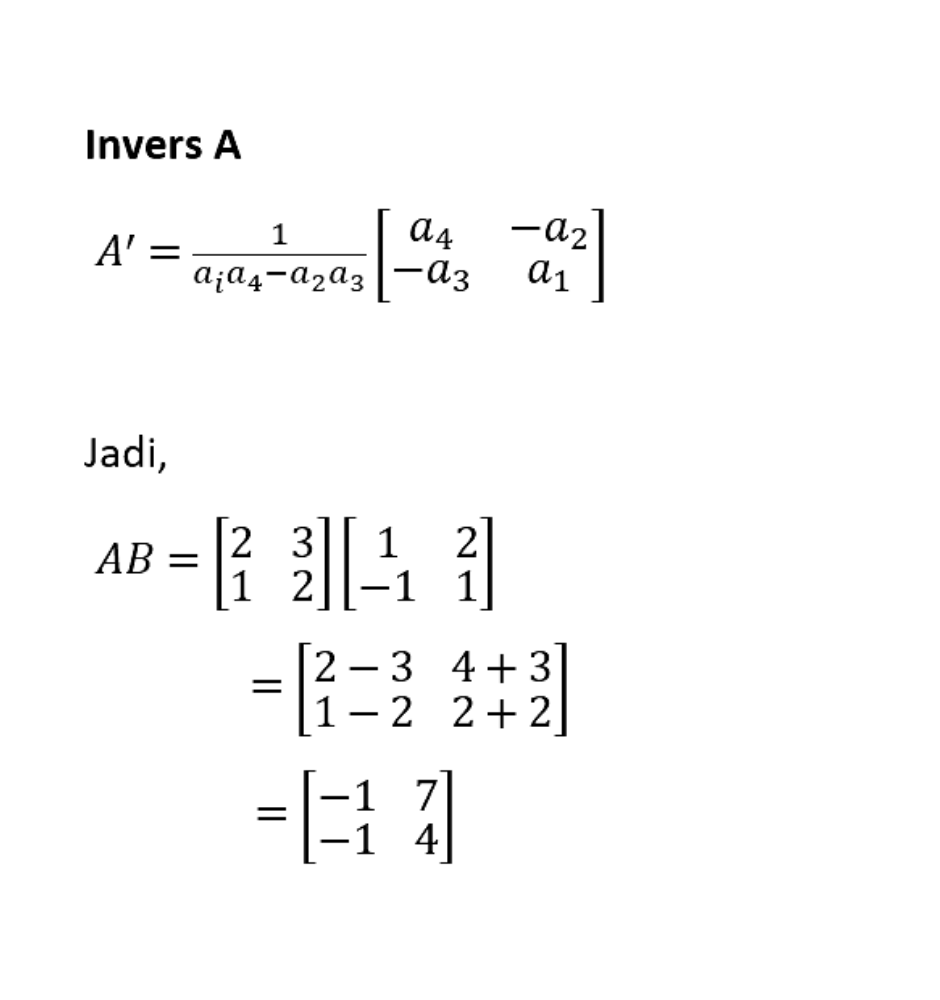 Diketahui Matriks A 2 3 1 2 Dan B 1 2 1 diketahui-matriks-a-2-3-1-2-dan-b-1-2-1