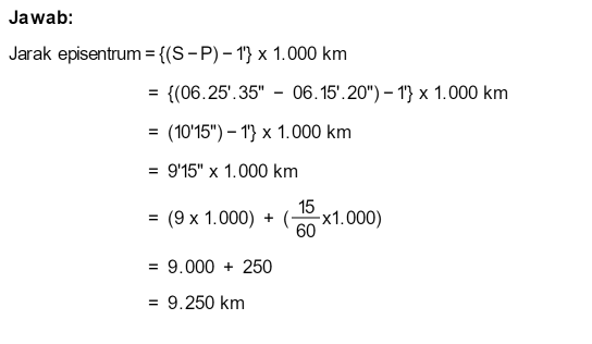 dari stasiun pencatat gempa diketahui gelombang pr...
