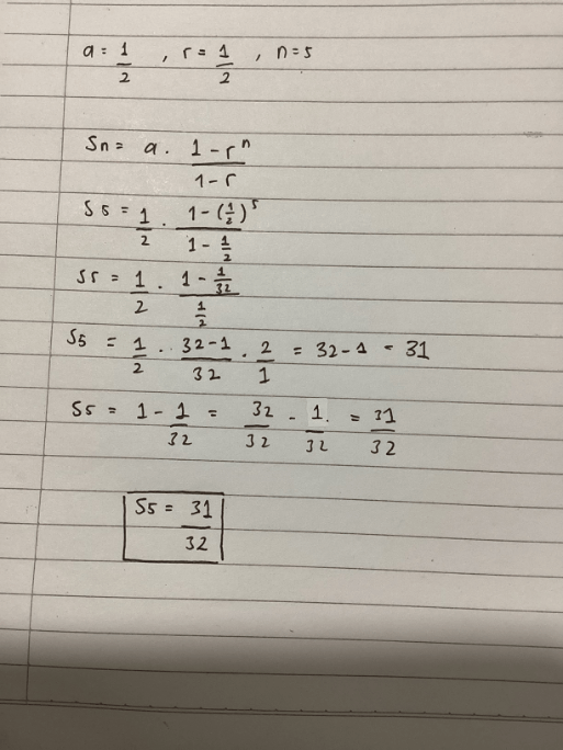 Determine the sum of each of the following geometr...