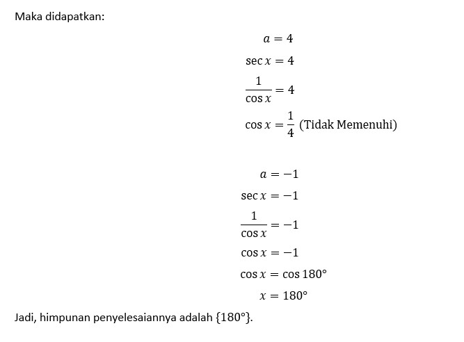 tan²x-3secx-3=0 untuk 0...