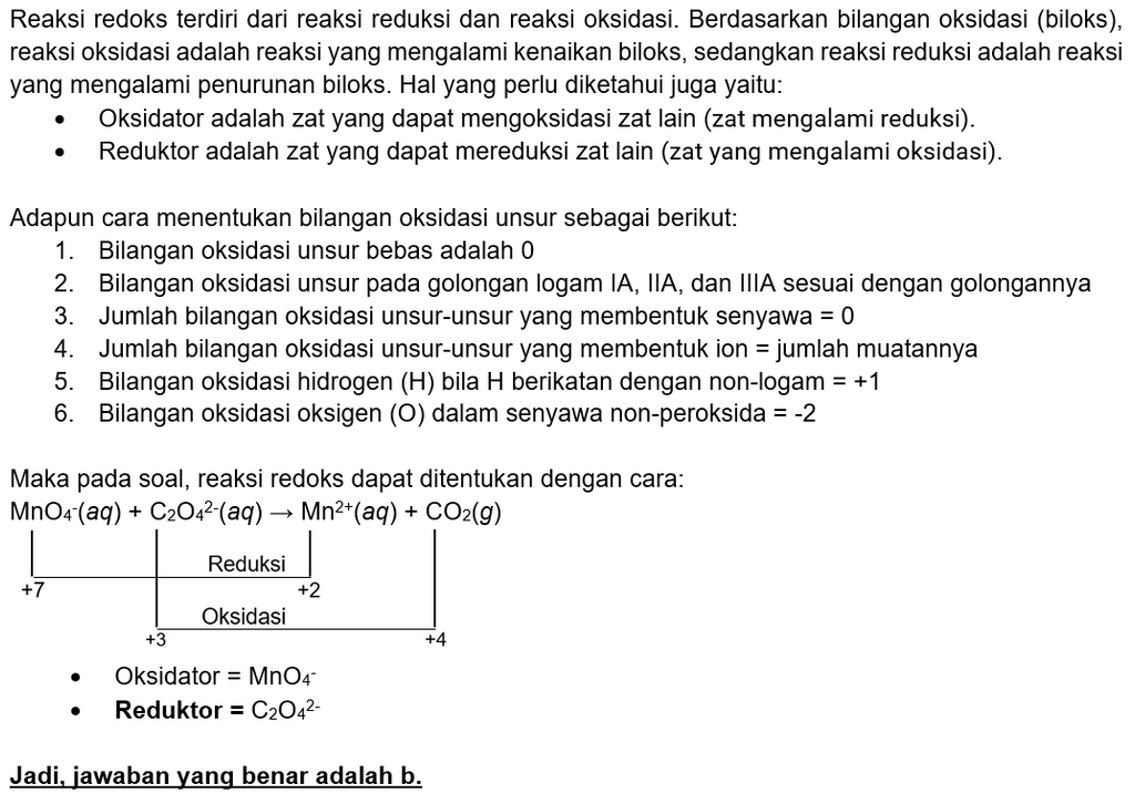 MnO4^- (aq) + C2O4^2- (aq) → Mn^2+ (aq) + CO2 (g)