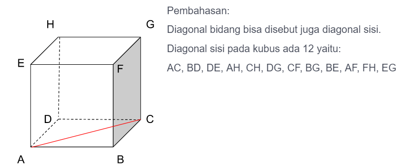 Diketahui kubus ABCD.EFGH, jelaskan apa yg dimaksu...