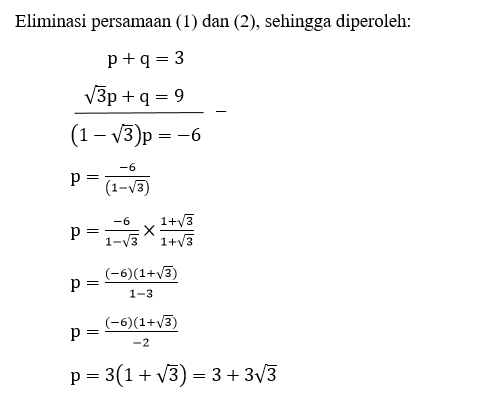 Tentukan nilai p+q, jika diketahui f′(x)=p tanx+q,...