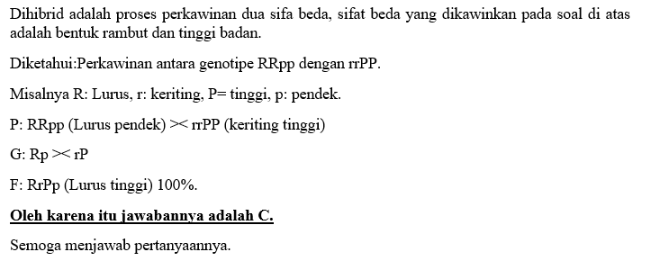 Melintasi dua orang yang di-genotip RRpp dengan ge...