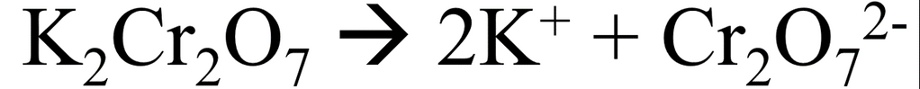 bagaimana reaksi ionisasi k2Cr2o7...