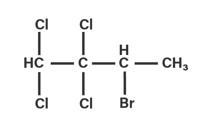 1,1,2,2-tetrakloro, 3bromo-butanan...