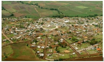 Perhatikan gambar berikut! Bentuk permukiman desa ...