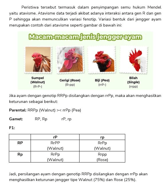 Bagaimanakah bentuk pial dari keturunan jika dilak...