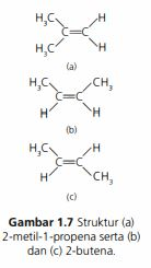 Senyawa (b) dan (c) mempunyai struktur ..............