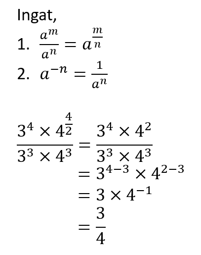 nilai dari 3 pangkat 4 × 4 pangkat 4 per 2