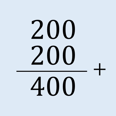 200+200=...