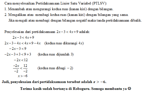 Selesaikan pertidaksamaan berikut. 2x-3 Selesaikan pertidaksamaan berikut. 2x-3
