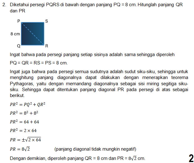 1. sebuah persegi panjang berukuran 4 cm dan lebar...