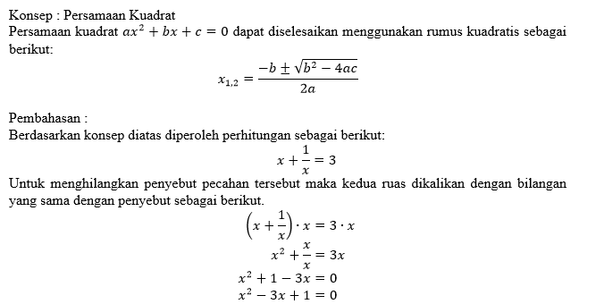 Gunakan rumus kuadratis untuk menyelesaikan setiap...
