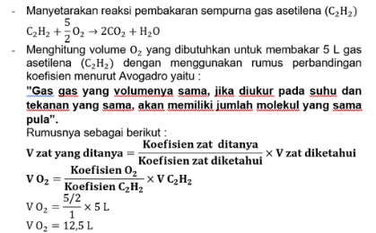 Sebanyak 10 L gas asetilena, C2H2 dibakar sempurna...