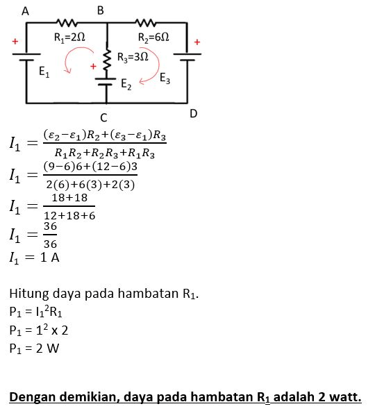 Diberikan sebuah rangkaian yang terdiri dari dua b...