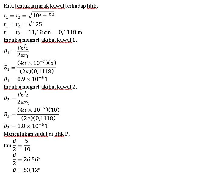 Dua kawat penghantar lurus dan panjang dialiri aru... Dua kawat penghantar lurus dan panjang dialiri aru...