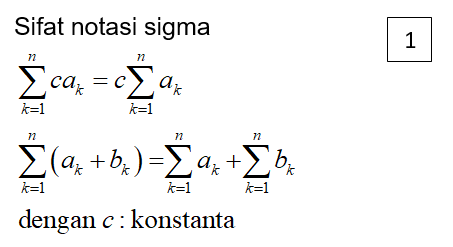 Notasi sigma yang ekuivalen dengan 2∑_(k=1 sampai...