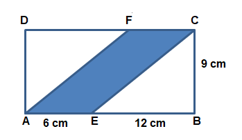 Persegi panjang ABCD, diketahui AB = 18 cm, BC = 9...