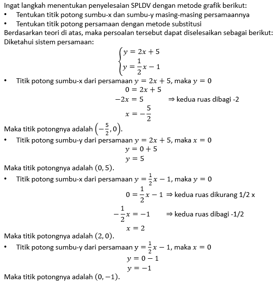Tentukan selesaian dari sistem persamaan linear be...