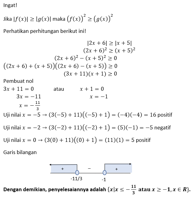 Selesaikan pertidaksamaan nilai mutlak berikut: 2.... Selesaikan pertidaksamaan nilai mutlak berikut: 2....