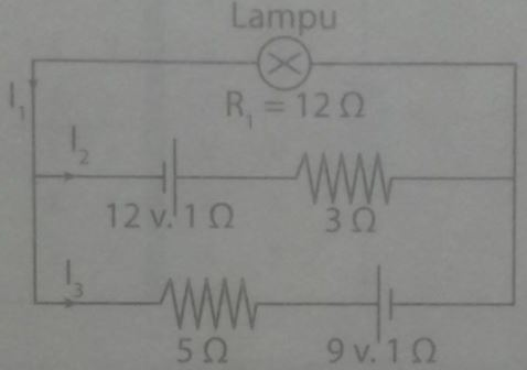 Besar arus listrik yang dipancarkan lampu pada ran...