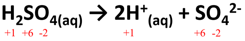H2SO4 (aq) → 2H+ (aq) + SO4 2-(aq) - tentukan has...
