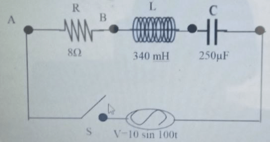 Rangkaian RLC seri seperti pada gambar. Bila sakla...
