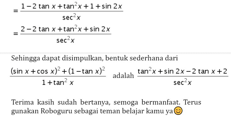 sederhanakanlah identitas trigonometri berikut (si...