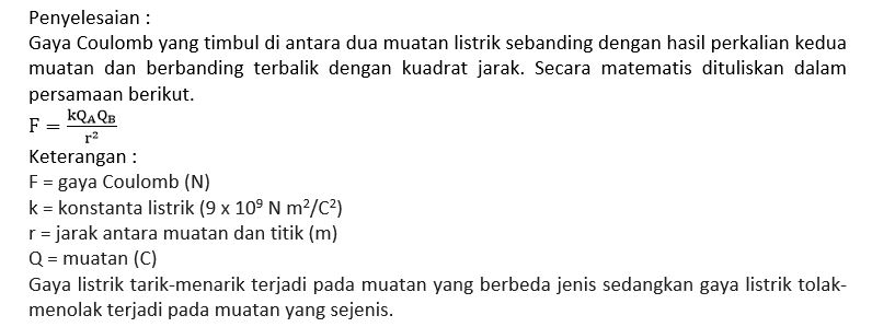 Dua muatan titik qA dan qB berjarak 5 cm seperti p...