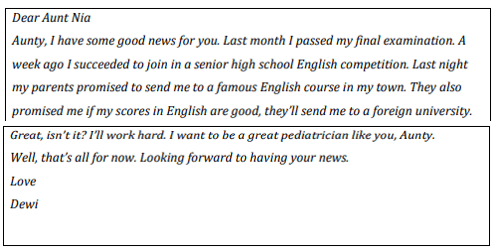 1. Dear Aunt Nia, we can say that it is as