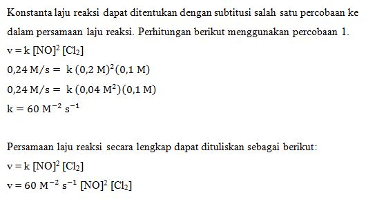Diketahui Data Percobaan Reaksi No G Cl G