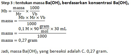 Perhatikan data hasil titrasi antara Ba(OH)₂ dan l...