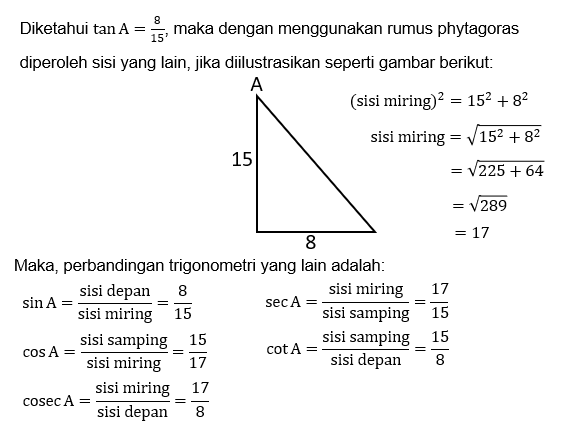 tentukan nilai perbandingan trigonometri. yang lai...