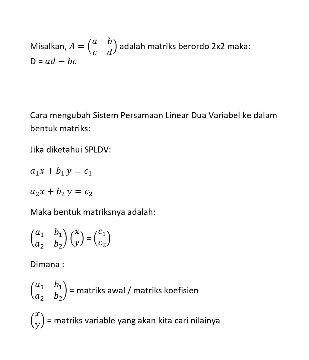 Tentukan penyelesaian SPLDV berikut ini dengan men...