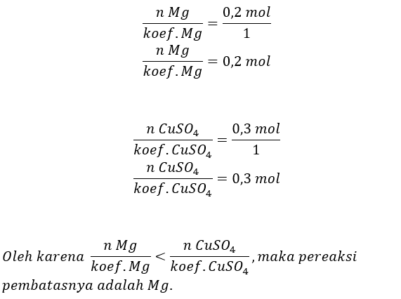 Perhatikan reaksi berikut Mg(s) + CuSO4(aq) → MgSO...