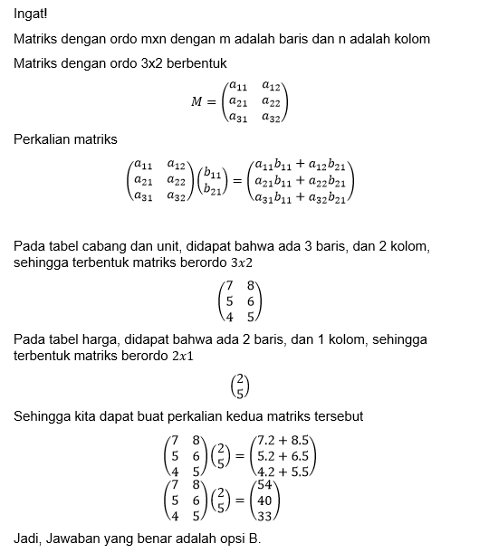 1. Operasi Perkalian Dua Matriks PT. Maju Jaya aka...
