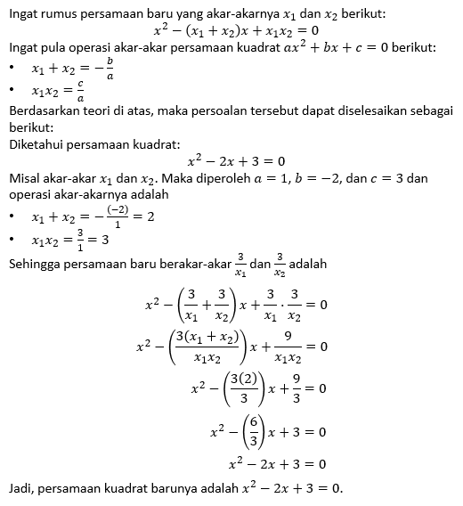 jika x1 dan x2 merupakan akar-akar dari persamaan ...