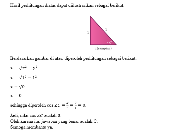 Pada segitiga lancip ABC diketahui panjang sisi AC...