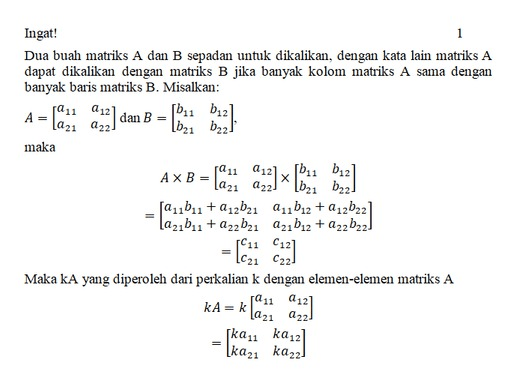 Tentukanlah hasil perkalian matriks-matriks beriku...