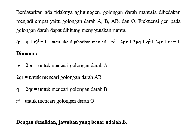 Rumus frekuensi gen yang digunakan untuk menghitun...